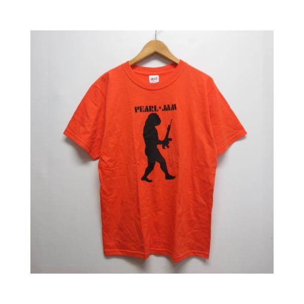 未使用品 PEARL JAM パールジャム バンド Tシャツ 半袖 M オレンジ anvil メンズ【表記サイズ】M【実寸サイズ】肩幅：44cm　身幅：49cm　着丈：67.5cm　袖丈：20.5cm　　【素材】コットン100％【色】オレン...