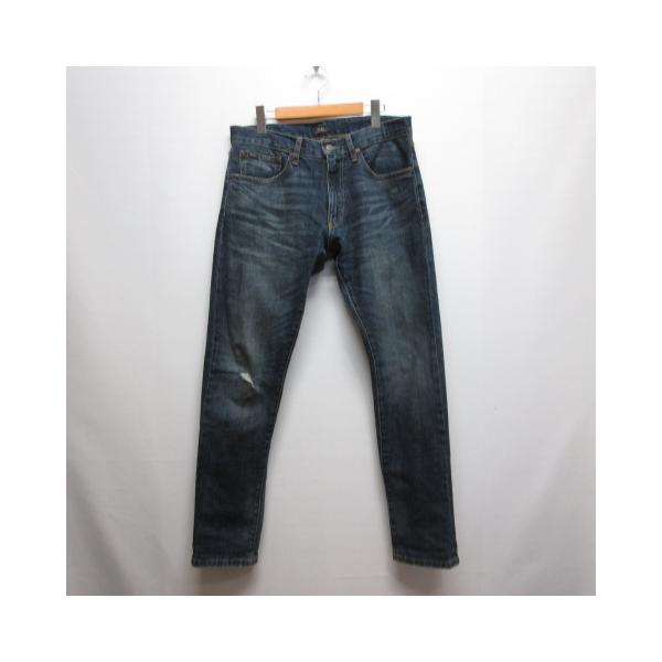 ポロ ラルフローレン POLO RALPH LAUREN 美品 SULLIVAN SLIM サリバン スリム デニム パンツ ジーンズ ダメージ加工 32 インディゴ 正規品【ブランド】ポロ ラルフローレン POLO RALPH LAURE...
