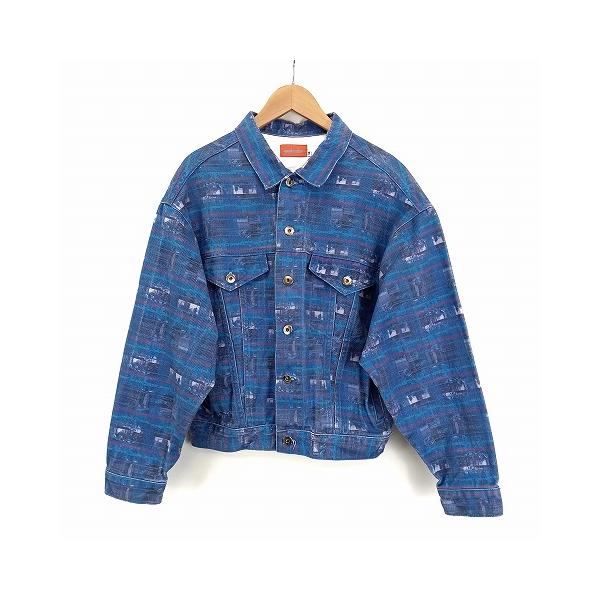 マインドシーカー mindseeker Gジャン MS-172-025 青系 メンズ【表記サイズ】M【実寸サイズ】肩幅：50cm　身幅：52cm　着丈：61cm　袖丈：53cm　　【素材】綿100％【色】青系【状態】右胸内側付近に画像の様な...