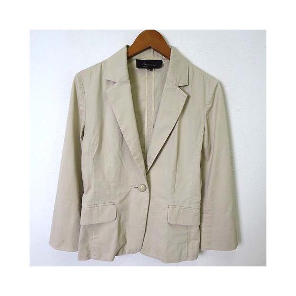 シェロー chereaux ジャケット ブレザー テーラード 7分袖 1ボタン ストレッチ S ベージュ レディース【ブランド】シェロー chereaux【表記サイズ】36（Sサイズ位のサイズ感になります。）【実寸サイズ】肩幅：35cm　身...