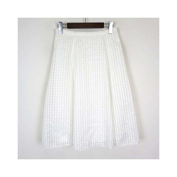 コムサモデルズ COMME CA MODELS スカート フレアスカート シアー シフォン チェック 透け感 ミモレ丈 L 白 ホワイト レディース【ブランド】コムサモデルズ COMME CA MODELS【表記サイズ】L【実寸サイズ】ウエ...