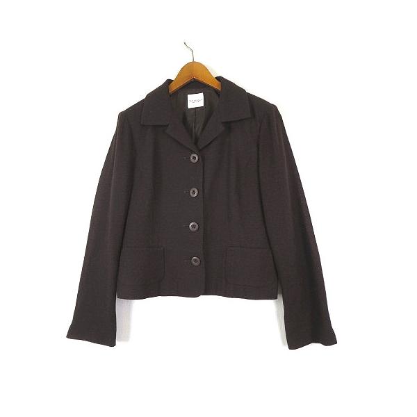 セシオセラ CECI OU CELA ジャケット ウール テーラード 長袖 M 38 茶 ブラウン レディース【表記サイズ】38※Mサイズ相当(実寸サイズのご確認をお願い致します。)【実寸サイズ】肩幅：39cm　身幅：47cm　着丈：50c...