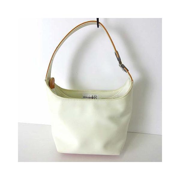 ヘレナルビンスタイン HELENA RUBINSTEIN ポーチ コスメポーチ 化粧ポーチ ナイロン アイボリー オレンジ レディース【実寸サイズ】持ち手の長さ：35cm　ヨコ：22cm　タテ：13cm　マチ：11cm　ショルダーの長さ：-...