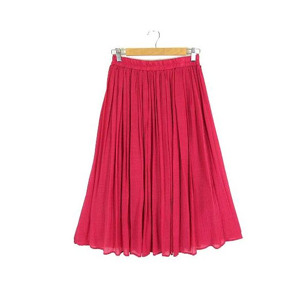 GERMINATION ジャーミネーション スカート プリーツ シアー シフォン ロング L ピンク レディース【表記サイズ】Lウエスト69-77【実寸サイズ】ウエスト：62cm　ヒップ：104cm　スカート丈：78cm　　【素材】表地 レ...
