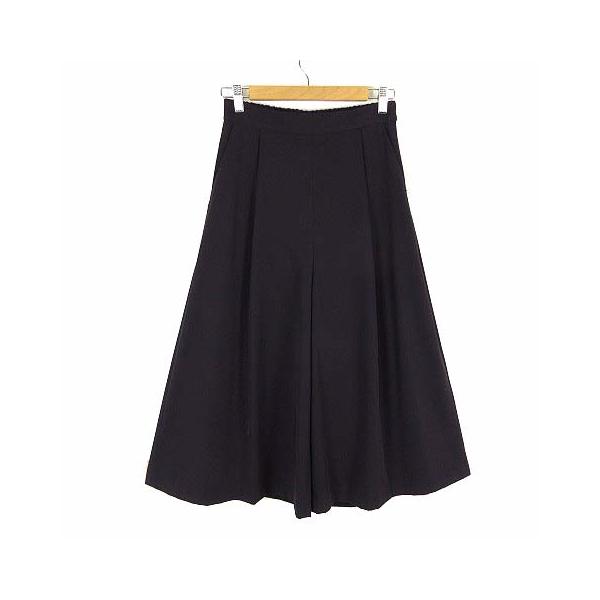 トロイメライ traumerei luxus kleid パンツ ガウチョ タック ワイドパンツ M 38 ダークパープル 濃紫 レディース【表記サイズ】38※Mサイズ相当【実寸サイズ】ウエスト：64cm　もも幅：37cm　裾幅：49cm　...