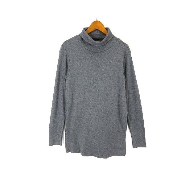 ウルハグ uru-hug 千趣会 ニット カットソー タートルネック マタニティ 授乳 産後 コットン 長袖 M グレー レディース【表記サイズ】M【実寸サイズ】肩幅：40cm　身幅：43cm　着丈：68cm　袖丈：61cm　　【素材】綿5...