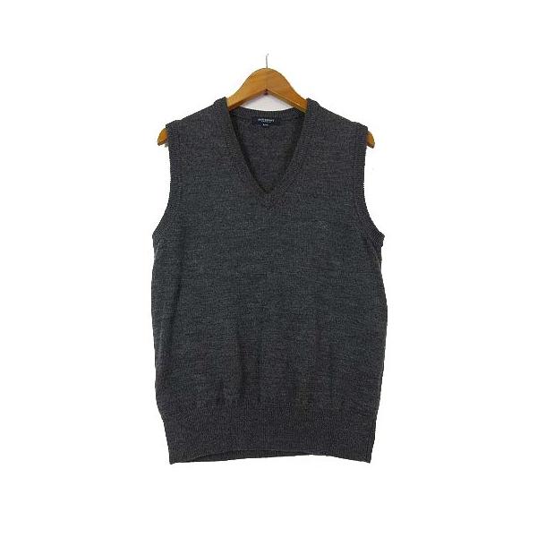 バーバリー BURBERRY LONDON ベスト ニット セーター ノースリーブ ウール ロゴ 刺繍 160A チャコールグレー 杢 国内正規品【ブランド】バーバリー ロンドン BURBERRY LONDON【表記サイズ】160A【実寸サ...