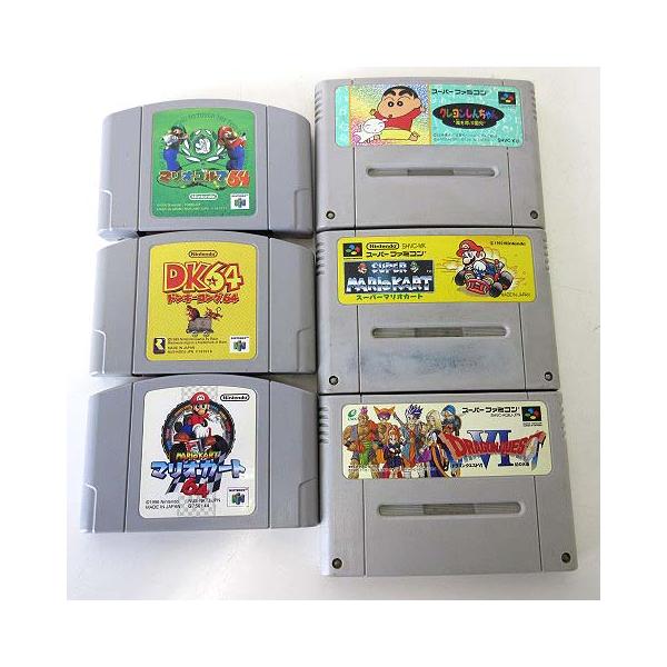 ジャンク スーパーファミコン ニンテンドー64 ソフト 6個 セット 任天堂 マリオカート ドンキーコングマリオゴルフ ドラクエ4 クレしん【実寸サイズ】画像参照　【色】画像参照【仕様】64ソフト マリオカートドンキーコング64、マリオゴル...