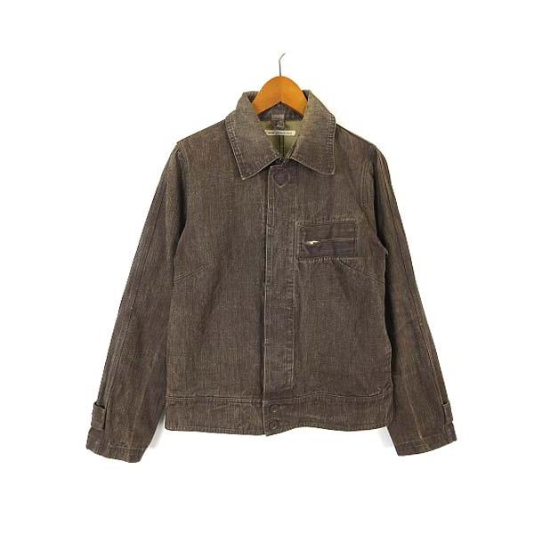 グローバルリズムエッセンス global rythme essence ジャケット カバーオール オーバーダイ コットン ステンカラー 比翼ボタン M 茶【ブランド】グローバルリズムエッセンス global rythme essence【表...