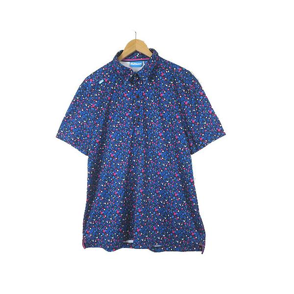 バンカーメンタリティー Bunker Mentality ゴルフ ポロシャツ 花柄 ロゴ 半袖 XL 青 ブルー マルチカラー 国内正規品 メンズ【ブランド】バンカーメンタリティー Bunker Mentality【表記サイズ】UK XL ...