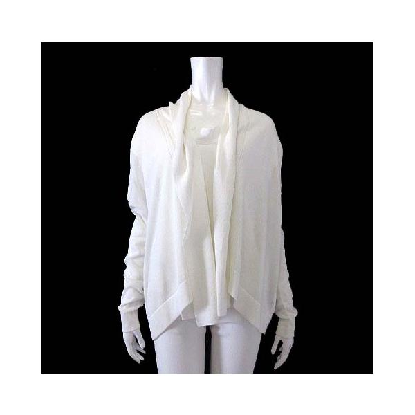 レコパン LES COPAINS イタリヤ製 アンサンブル ツインニット とろみ 半袖 トップス 長袖 カーディガン XL 42 アイボリー オフ白【ブランド】レコパン LES COPAINS【表記サイズ】42 (XLサイズ)【実寸サイズ】...