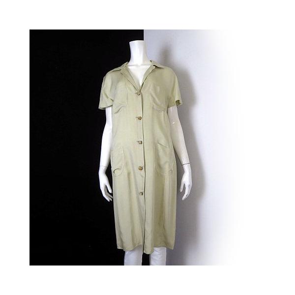 ジェニー GENNY イタリア製 ワンピース シャツワンピース 落ち感 とろみ オープンカラー 半袖 L ベージュ系 レディース【ブランド】ジェニー GENNY【表記サイズ】I46 F44 D42 GB38 BS42 USA12※Lサイズ相...