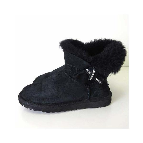 アグ UGG australia ムートン ブーツ W JACKEE ショートブーツ ラインストーン リボン 22.0cm 黒 ブラック US 5 くつ 靴 シューズ【ブランド】アグ オーストラリア UGG australia【表記サイズ】...