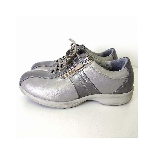 アシックス ペダラ pedara ウォーキングシューズ スニーカー サイドジップ 幅広ワイズ 23.0cm 4E シルバー グレー くつ 靴 シューズ【ブランド】アシックス asics【表記サイズ】23 EEEE【実寸サイズ】最大幅：9.5...