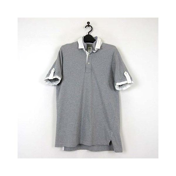 イレブンティ eleventy イタリア製 シャツ ポロシャツ フェイクレイヤード ダブルカラー 半袖 M グレー 白 ホワイト 国内正規品【ブランド】イレブンティ eleventy【表記サイズ】記載なし(Mサイズ相当、実寸サイズもご参考に...