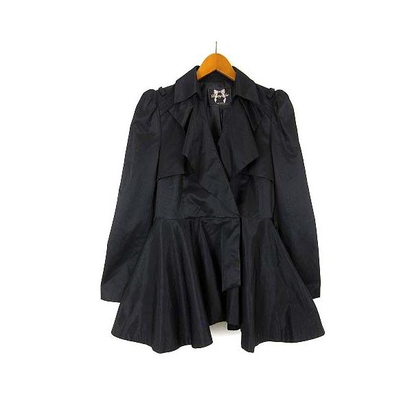 Benny blue ジャケット フレア 切替 フリル ギャザー 長袖 M 黒 ブラック レディース【表記サイズ】表記なし※M位のサイズ感になります。(実寸サイズのご確認をお願い致します。)【実寸サイズ】肩幅：34cm　身幅：46cm　着丈...