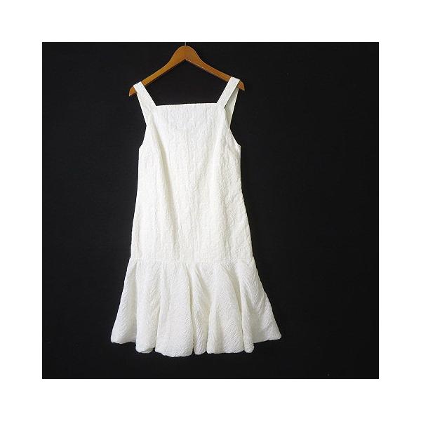 アレッサンドロデラクア ALESSANDRO DELL'ACQUA ワンピース ドレス ふくれ ジャガード フレア ノースリーブ XS-S アイボリー 白 ホワイト【ブランド】アレッサンドロデラクア ALESSANDRO DELL'ACQU...