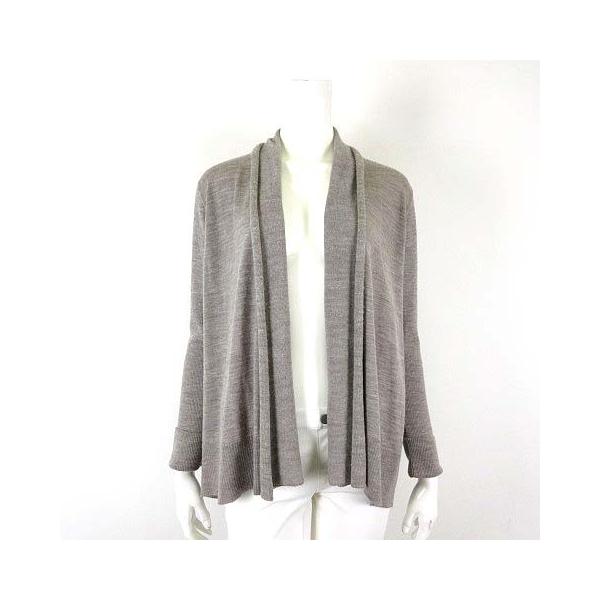 23区 イタリア製 Botto Giuseppe カーディガン ニット トッパー 羽織り ショールカラー ウール ロールアップ袖 長袖 M 38 グレージュ【ブランド】23区 オンワード樫山【表記サイズ】38　　B81-85　T158-16...