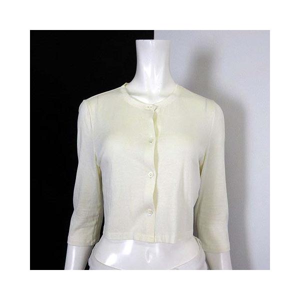 マーレンダム MARLENEDAM カーディガン ニット シアー クロップド クルーネック コットン 7分袖 L 40 アイボリー レディース【ブランド】マーレンダム MARLENEDAM【表記サイズ】40※Lサイズ相当【実寸サイズ】肩幅：...