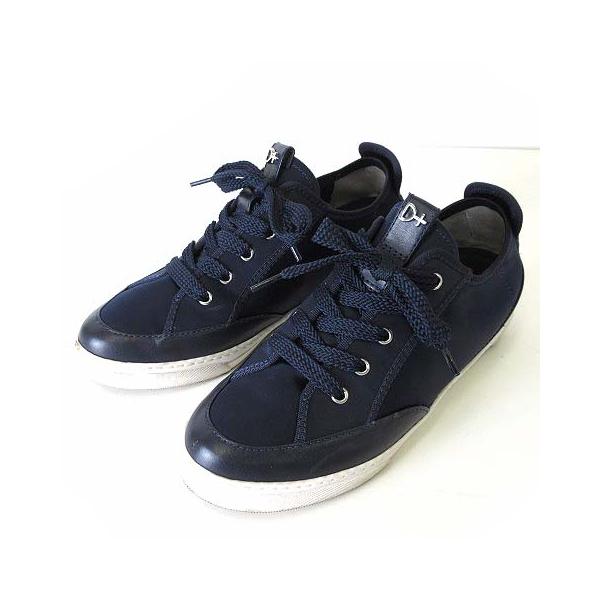 ダイアナ DIANA +D +Diana プラスダイアナ スニーカー シューズ サテン レザー 23.5cm 紺 ネイビー 白 くつ 靴 レディース【ブランド】ダイアナ DIANA【表記サイズ】JP 23.5、US 6.5【実寸サイズ】最大...