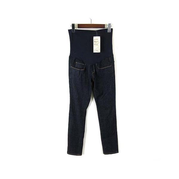 未使用品 無印良品 良品計画 デニムパンツ ジーンズ 産後もはける スリム ストレート ストレッチ マタニティ XS ネイビー タグ付 美品【ブランド】無印良品 良品計画【表記サイズ】XS腹囲68-92、ヒップ82-92※実寸サイズのご確認...