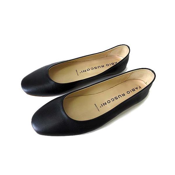 ファビオルスコーニ 現行モデル フラットシューズ フラットパンプス バレエシューズ 本革 レザー 38 黒 ブラック 24.5cm 美品 靴【ブランド】ファビオルスコーニ FABIO RUSCONI【表記サイズ】38 (約24.5cm)【実...