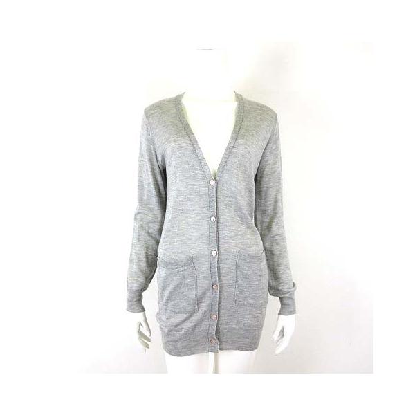 CODI TOKYO カーディガン ニット Vネック ロング 長袖 M 杢グレー レディース【表記サイズ】F※Mサイズ相当(実寸サイズのご確認をお願い致します。)【実寸サイズ】肩幅：42cm　身幅：48cm　着丈：75cm　袖丈：63cm　...