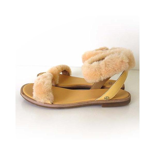 アグ UGG サンダル ムートン ボア ファーサンダル Fluff Springs フラッフ スプリングス 23.5cm オレンジ ベージュ US 6.5 靴 美品【ブランド】アグ UGG【表記サイズ】23.5cm、US 6.5【実寸サイズ...
