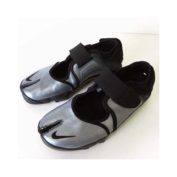 ナイキ NIKE スニーカー ウィメンズ エア リフト LTR WMNS AIR RIFT LTR タビ シューズ 26.5cm メタリックシルバー 黒 ブラック 美品【ブランド】ナイキ NIKE【表記サイズ】メンズ US 8.5、26.5...