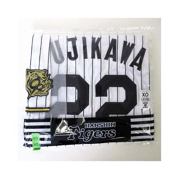 未使用品 ミズノ 未開封 阪神タイガース Tigers 90周年記念 レプリカユニフォーム 藤川球児 22番 刺繍 応援 ホーム XO 白 黒 美品【ブランド】ミズノ MIZUNO【表記サイズ】XO (胸囲101-107、身長182-188...