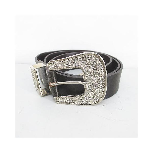 リュージョー LIU・JO プレーンベルト レザー 本革 M 茶系 ブラウン イタリア製 ラインストーン ピン式 バックル 小物 レディース【表記サイズ】M【実寸サイズ】肩幅：79cm　身幅：96cm　着丈：109cm　袖丈：3.7cm　　...