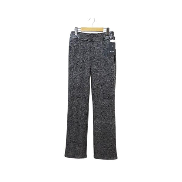 未使用品 ラ・イマージュ la IMAGE ストレートパンツ L 杢グレー系 裏起毛 ストレッチ タグ付き レディース【表記サイズ】L【実寸サイズ】ウエスト：70cm　もも幅：22cm　裾幅：21cm　股上：26cm　股下：73cm　　【素...