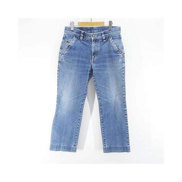 マウリツィオバルダサーリ MAURIZIO BALDASSARI デニムパンツ ジーンズ ロング丈 ジップフライ 46 青系 ブルー インディゴ 日本製 ストレッチ メンズ【表記サイズ】46【実寸サイズ】ウエスト：78cm　もも幅：27cm...