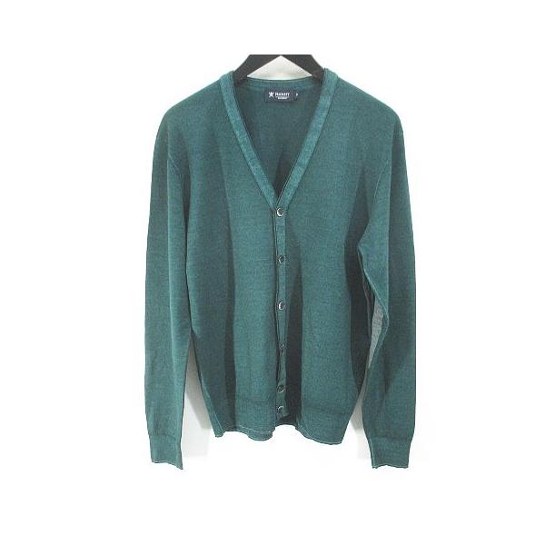 ハケット HACKETT 長袖 カーディガン ニット S 緑系 グリーン 毛 ウール 無地 メンズ【ブランド】ハケット HACKETT【表記サイズ】S【実寸サイズ】肩幅：43cm　身幅：49cm　着丈：62cm　袖丈：63cm　　【素材】ウ...