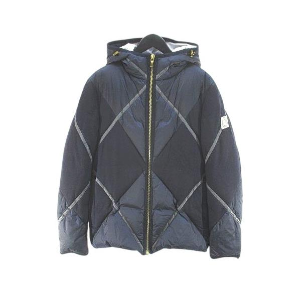 モンクレール MONCLER 423914136490 69836 ガムブルー GAMME BLEU チェック柄 ダウンジャケット 1 紺系 ネイビー ジップアップ 裏地 並行 メンズ【ブランド】モンクレール MONCLER【表記サイズ】1...