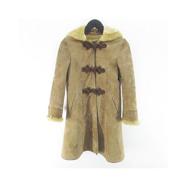 Gassmann コート ムートン ロング丈 茶系 ブラウン ホック ポケット キッズ【実寸サイズ】肩幅：31cm　身幅：36cm　袖丈：49cm　着丈：74cm　　【素材】ケアタグなし【色】茶系（画像参照）【状態】全体的に使用感は感じられ...