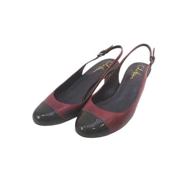 コールハーン COLE HAAN NIKE AIR LAINEY SLING パンプス スリングバックヒール 7B バイカラー ボルドー ブラウン レザー エナメル レディース【ブランド】コールハーン COLE HAAN NIKE AIR【...