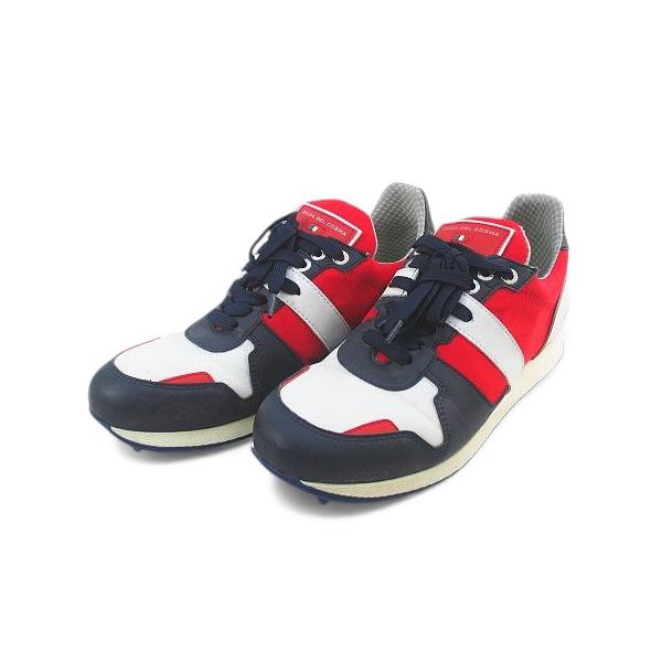 デュカ デル コスマ DUCA DEL COSMA  スパイクレス ゴルフシューズ  マルチカラー 41 297 メンズ【表記サイズ】41【実寸サイズ】最大幅：10cm　アウトソール：28cm　　【色】マルチカラー系（画像参照）【状態】若干...