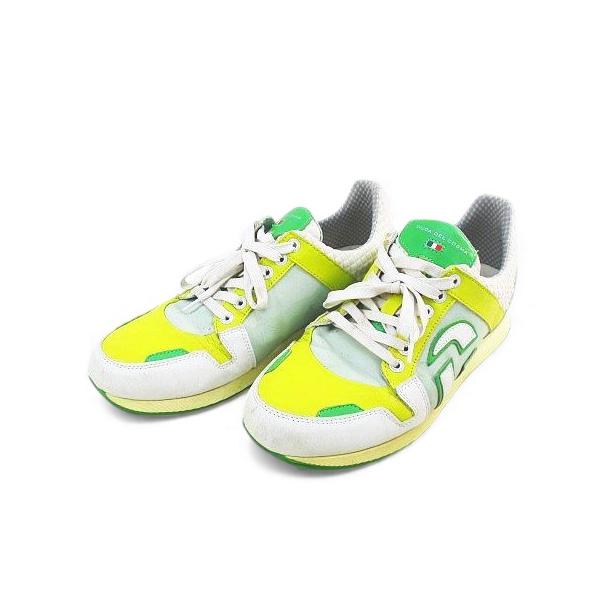 デュカ デル コスマ DUCA DEL COSMA ゴルフシューズ  スパイクレス 41 グリーン系 340 メンズ【表記サイズ】41【実寸サイズ】最大幅：10cm　アウトソール：28cm　　【色】グリーン系（画像参照）【状態】全体的に使用...