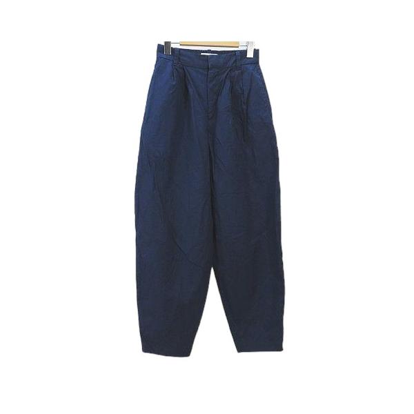コントワーデコトニエ COMPTOIR DES COTONNIERS ユニクロ UNIQLO テーパードパンツ XS 紺系 ネイビー タック レディース【表記サイズ】XS【実寸サイズ】ウエスト：60cm　もも幅：32cm　裾幅：17cm　股...