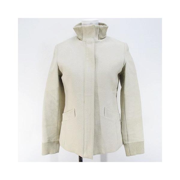 ワークフォーホリデイユナイテッドアローズ WORK FOR HOLIDAY UNITED ARROWS 中綿 ライナー付 ジャケット 36 ベージュ 無地 ジップアップ リブ ニット 裏地【ブランド】ワークフォーホリデイユナイテッドアローズ...