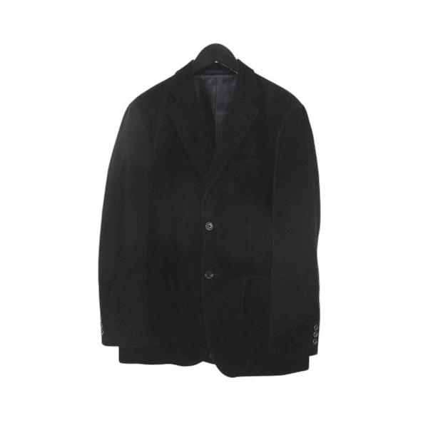 バルモラル BALMORAL DUCA VISCONTI DI MODRONE コーデュロイ ジャケット M 黒系 ブラック 無地 テーラード ボタン 裏地 日本製 メンズ【表記サイズ】Mチェスト 88-96cm身長 165-175cm【実...