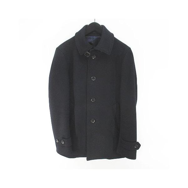 エディフィス EDIFICE UNE PROPOSITION DE LELEGANCE EDIFICE ステンカラーコート 44 紺系 ネイビー ボタン ポケット 毛 ウール 裏地 無地 メンズ【ブランド】エディフィス EDIFICE【表記...