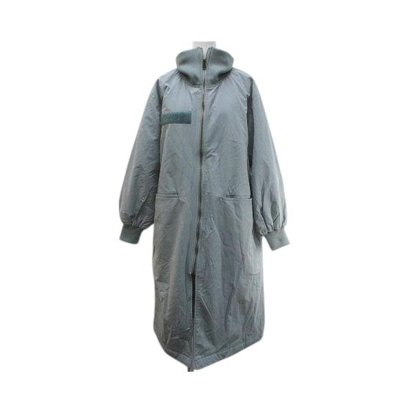 ジャバ JaVa 2way スタンドカラー リバーシブル 中綿 ロング コート S 青系 ブルーグレー ジップアップ リブ レディース【表記サイズ】Sバスト 72-80身長 154-162【実寸サイズ】肩幅：50cm　身幅：60cm　袖丈：...