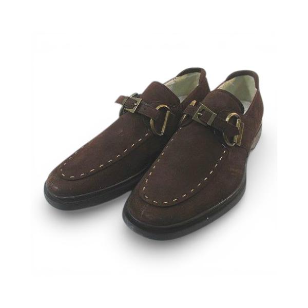 チェザーレパチョッティ CESARE PACIOTTI ローファー ステッチ ビット ベルト 6 ブラウン 茶系 スエード  イタリア製 メンズ【表記サイズ】6【実寸サイズ】最大幅：10.5cm　アウトソール：29.5cm　　【素材】スエー...