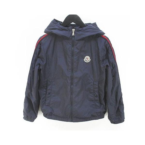 モンクレール MONCLER H19541A0005868352 HATTAB ハッタブ アンファンブループリントジャケット パーカー 10/140 紺系 ネイビー ジップアップ ロゴ 文字 刺繍【ブランド】モンクレール MONCLER【表...