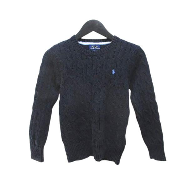 ポロ ラルフローレン POLO RALPH LAUREN 長袖 ニット セーター 7 紺系 ネイビー ポニー 刺繍 リブ キッズ 子供服 キッズ【ブランド】ポロ ラルフローレン POLO RALPH LAUREN【表記サイズ】7【実寸サイズ...