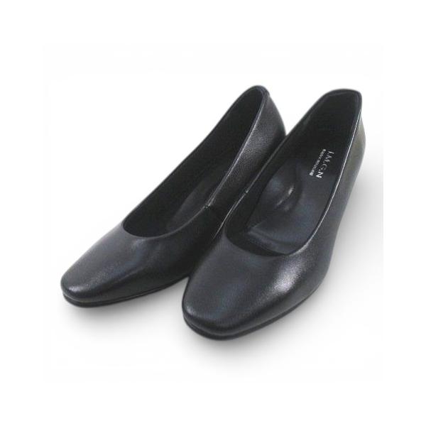 洋服の青山 ヨウフクノアオヤマ I.M.G.N  ラウンドトゥパンプス 22.0cm ブラック 黒系 レザー調 ブラック 黒系 日本製 レディース【表記サイズ】22.0cm【実寸サイズ】ヒールの高さ：5.5cm　最大幅：8cm　　【素材】合...