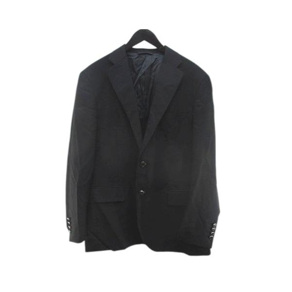 ダーバン DURBAN ウール ジャケット 98AB6 黒系 ブラック 無地 テーラード 裏地 ボタン 日本製 メンズ【ブランド】ダーバン DURBAN【表記サイズ】98AB6【実寸サイズ】肩幅：45cm　身幅：55cm　袖丈：62cm　着...