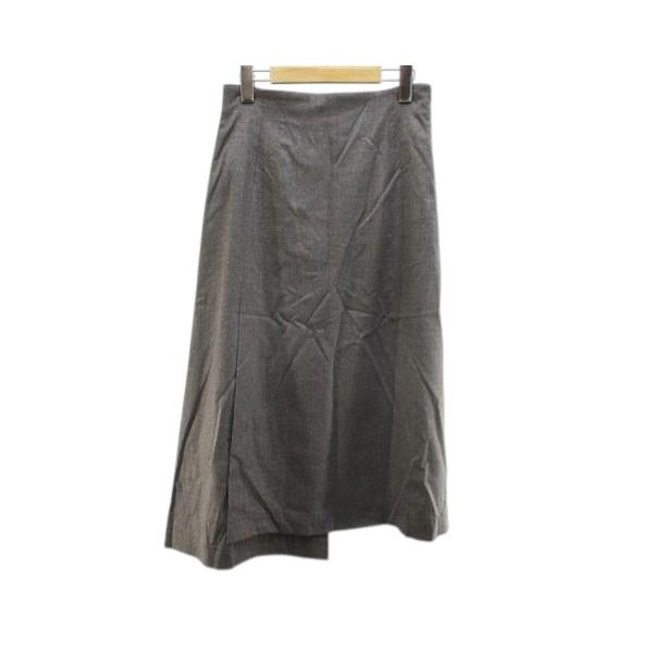 レコパン LES COPAINS ロング丈 フレアスカート 40 グレージュ 無地 タック 裏地 ストレッチ イタリア製 レディース【ブランド】レコパン LES COPAINS【表記サイズ】40【実寸サイズ】ウエスト：66cm　ヒップ：45...